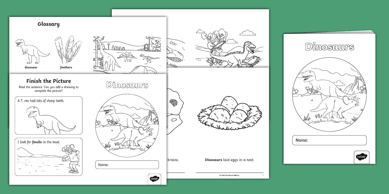 Read and Colour Non-Fiction Booklet: Dinosaurs