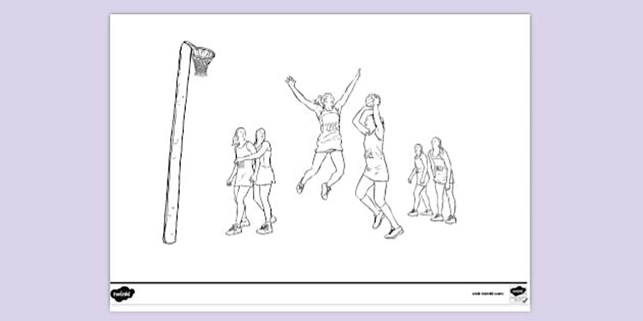 Netball Colouring Sheet | KS1 Resources | Twinkl - Twinkl