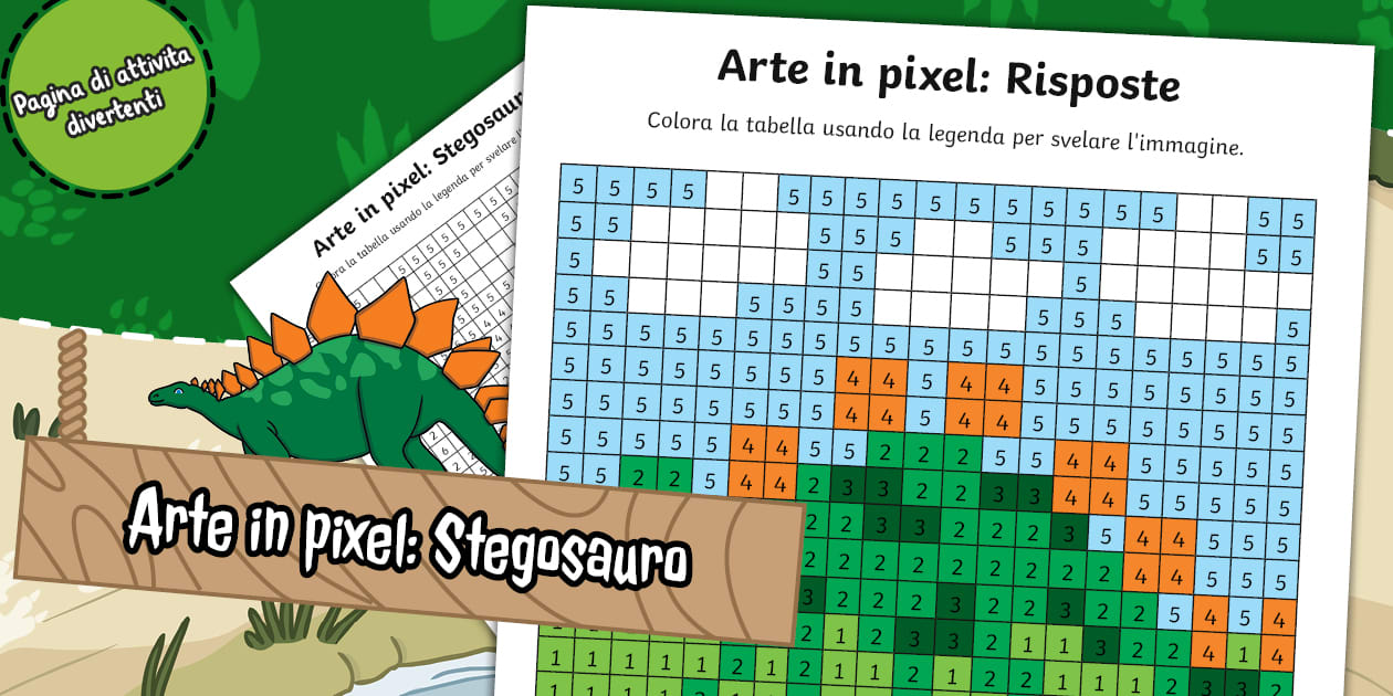 Arte in pixel: Stegosauro