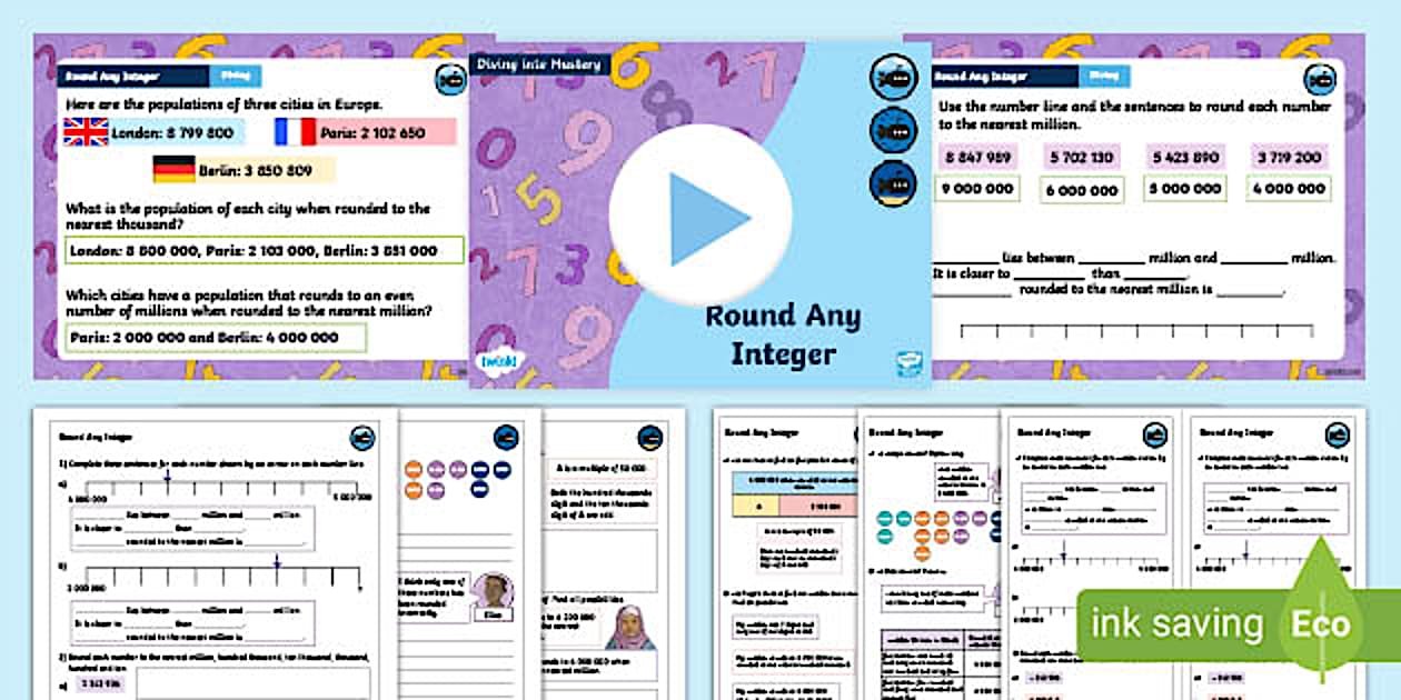 👉 Year 6 DiM: Step 7 Round Any Integer Teaching Pack