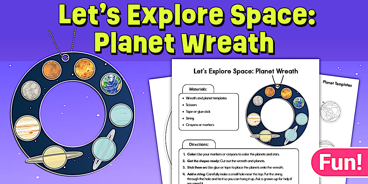 Let's Explore Space: Planet Wreath Craft
