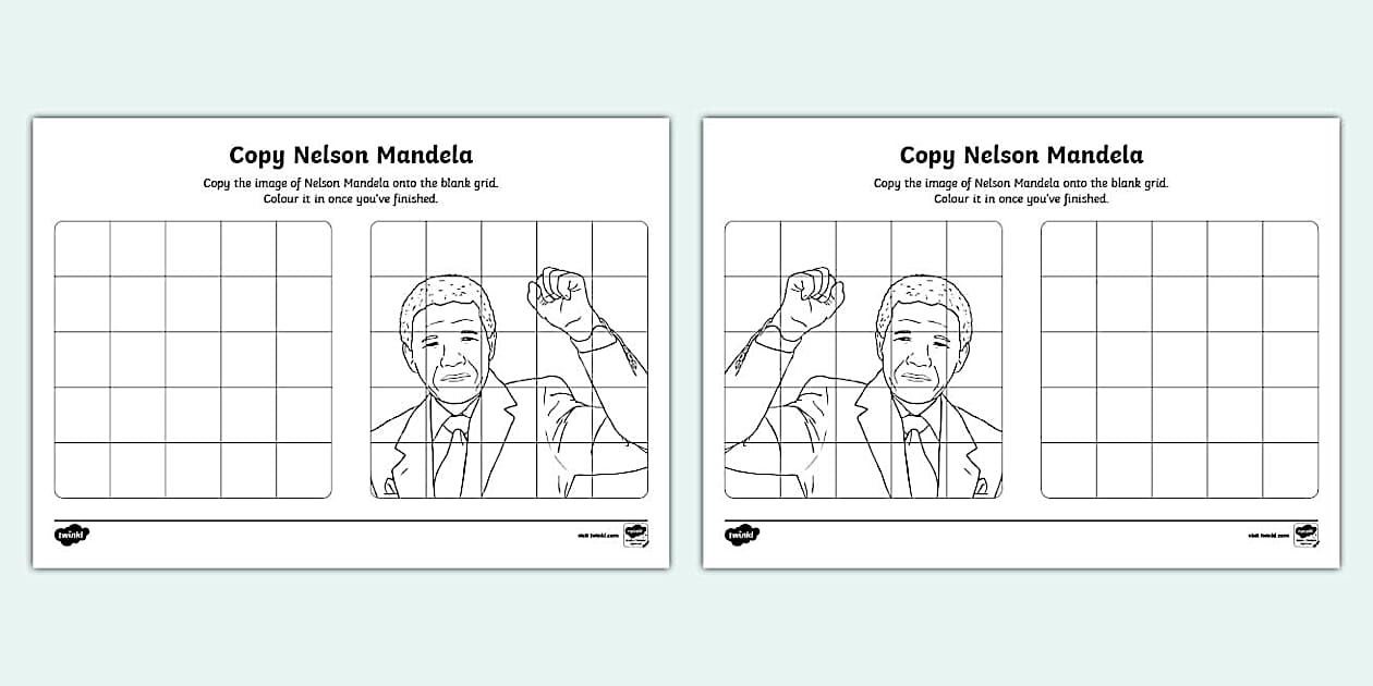Copy Nelson Mandela Worksheet (teacher made) - Twinkl