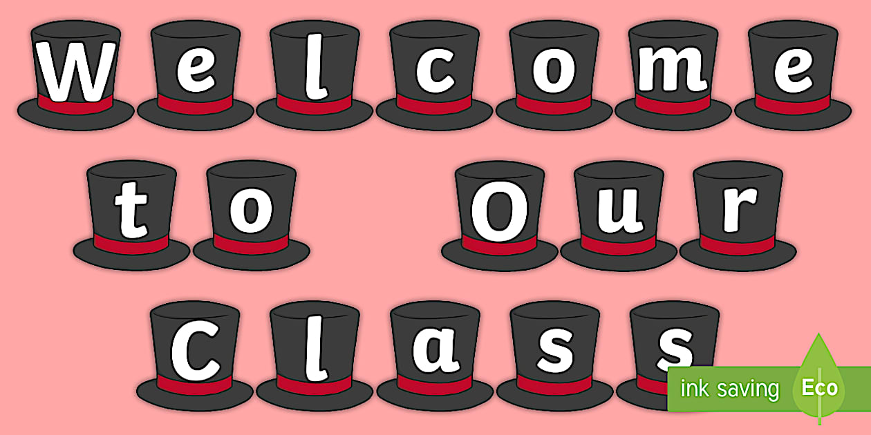 Welcome to Our Class Hats Display Cut-Outs - Twinkl