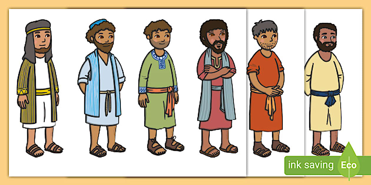 KS1 12 Apostles Stick Puppets (teacher made) - Twinkl