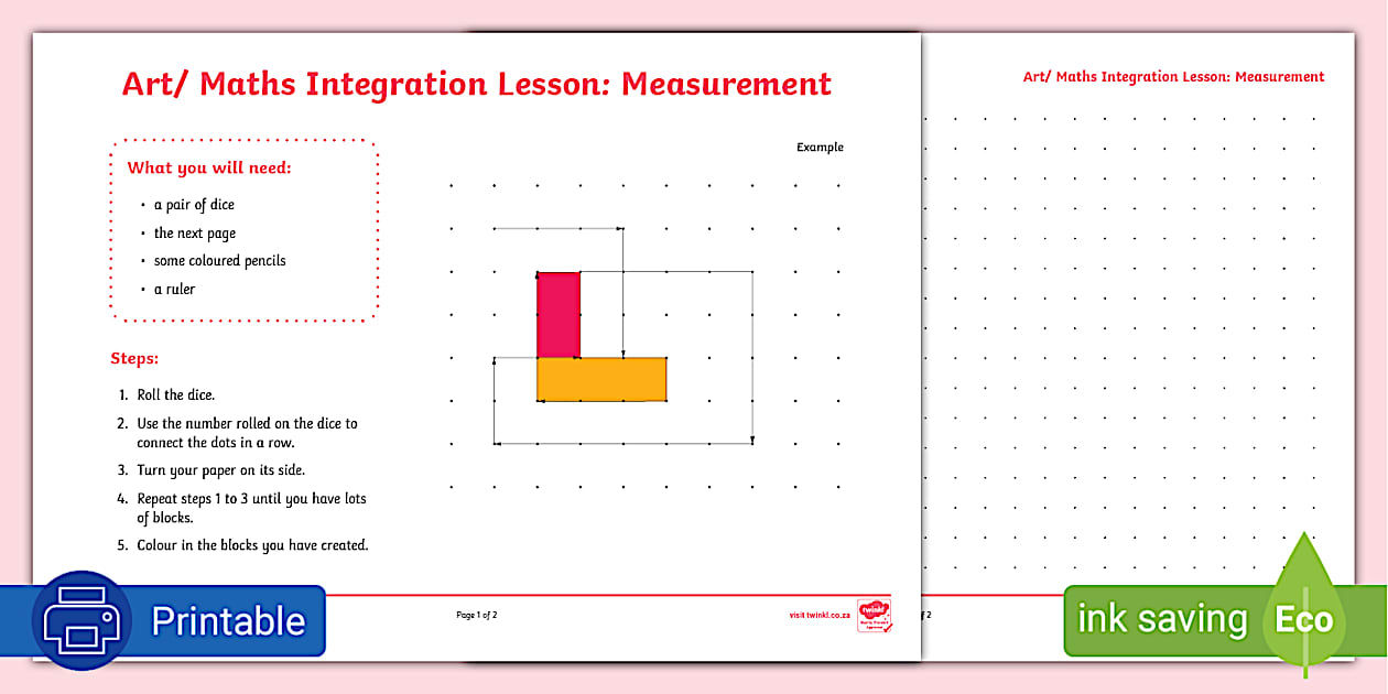 Art/ Maths Integration Lesson: Measurement (teacher made)