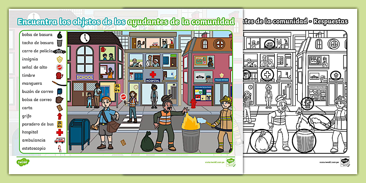 Atención y concentración: encuentra los objetos de los ayudantes de la