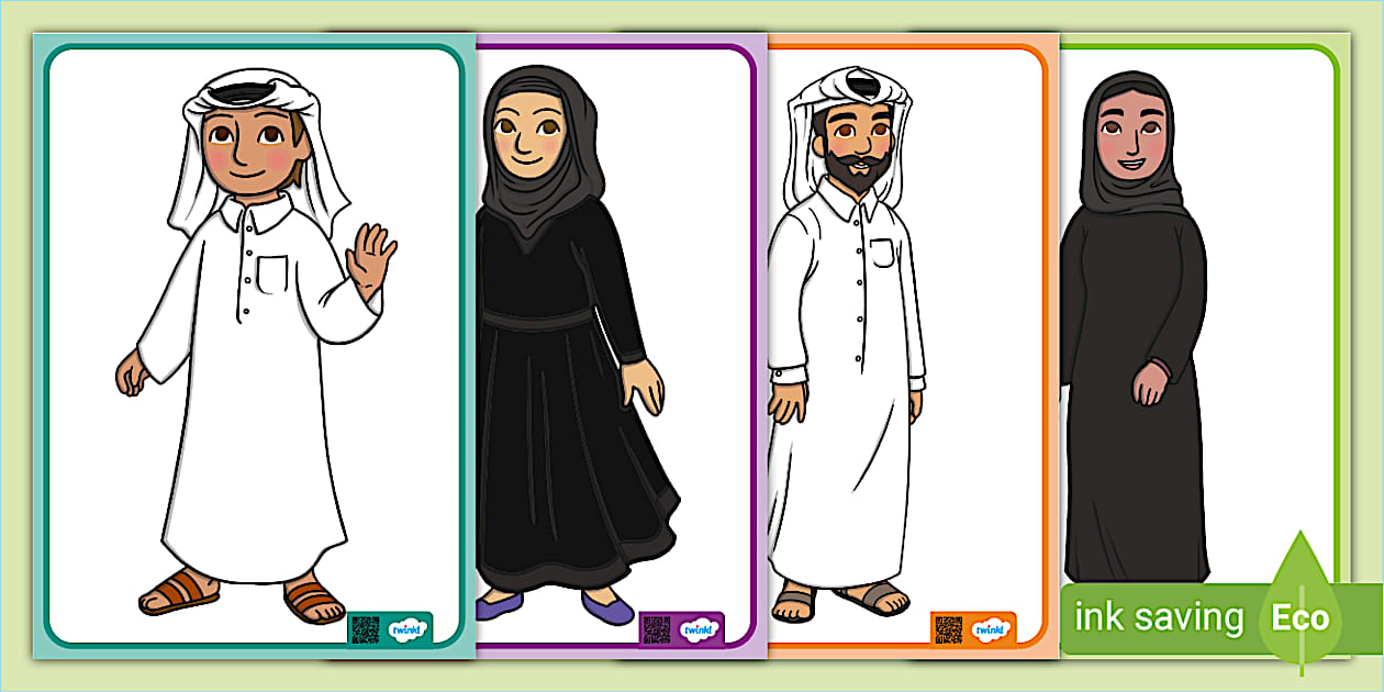 Qatari People Display Posters (teacher made) - Twinkl