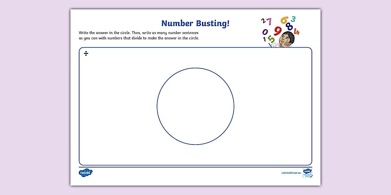 Busting Numbers! Partitioning with Division Activity Sheet