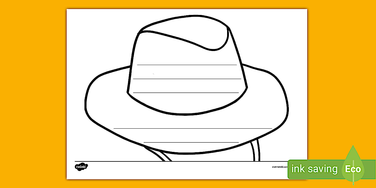 Safari Hat Writing Template (teacher made) - Twinkl