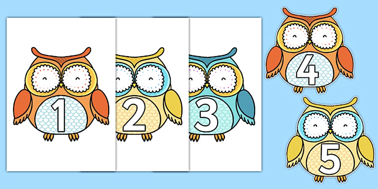 1-10 on Cute Owls (teacher made) - Twinkl