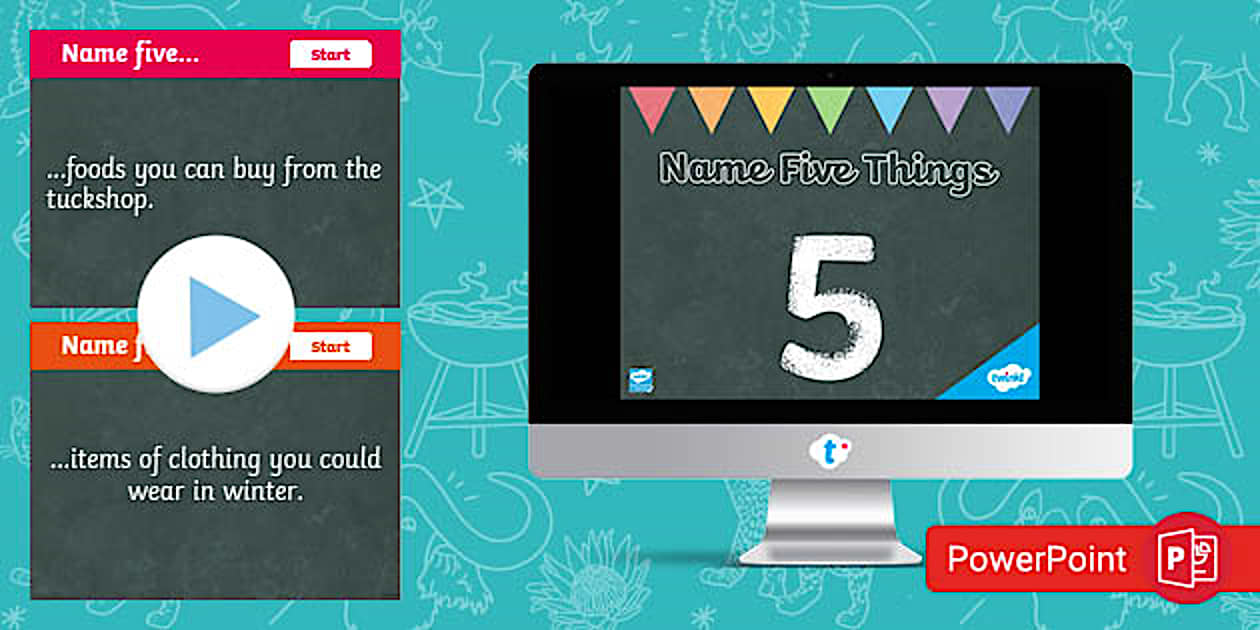 Name 5 Things PowerPoint Game | South Africa (teacher made)