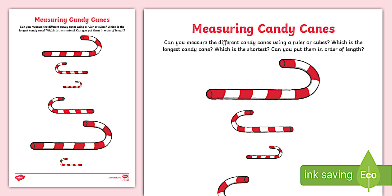👉 Candy Cane Measuring Activity | KS1 Maths - Twinkl