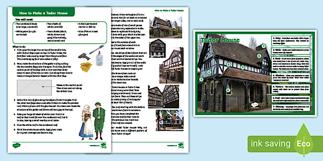 Making a Tudor House for KS1 Children- Teacher made Resource