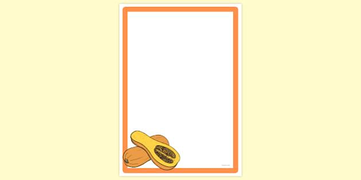Squash Page Border (teacher made) - Twinkl