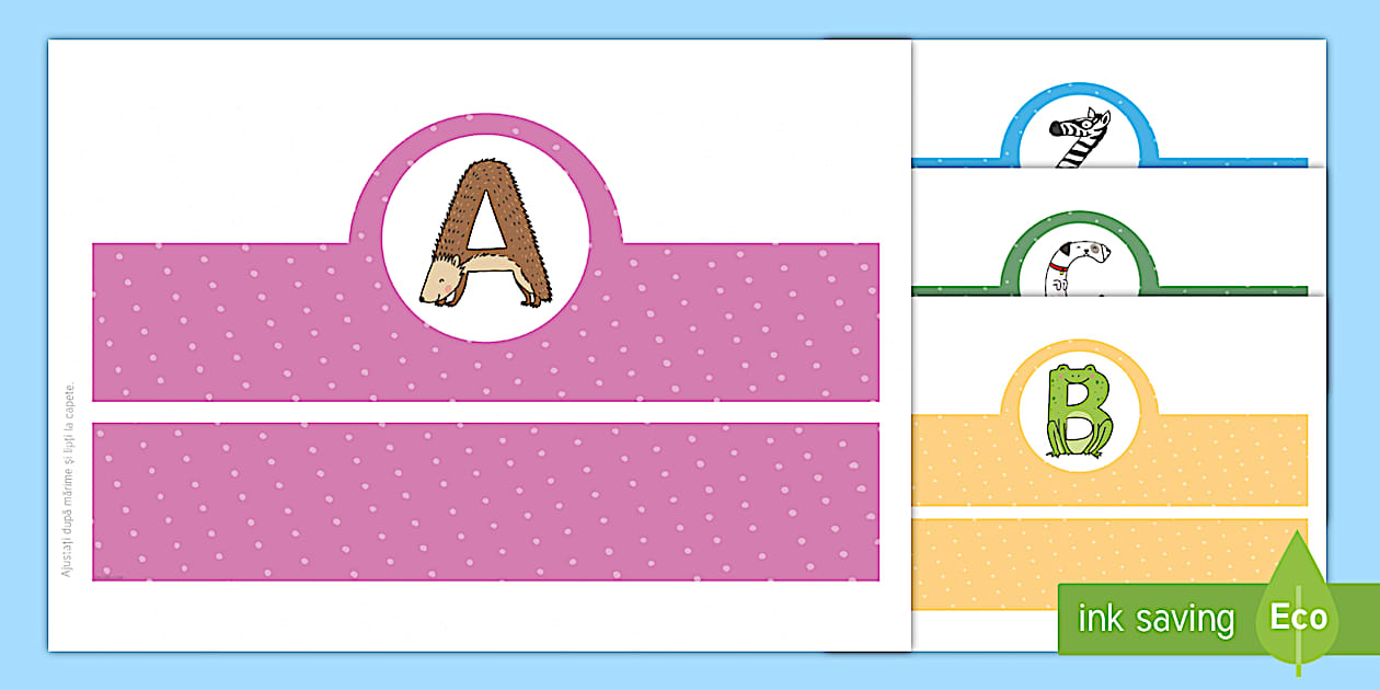 Literele alfabetului deghizate în animale - Coronițe