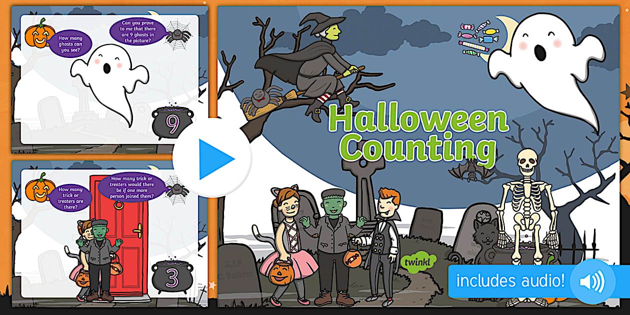 Halloween Counting and Reasoning PowerPoint (teacher made)