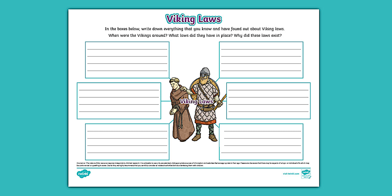 Viking Laws Mind Map (Teacher-Made) - Twinkl