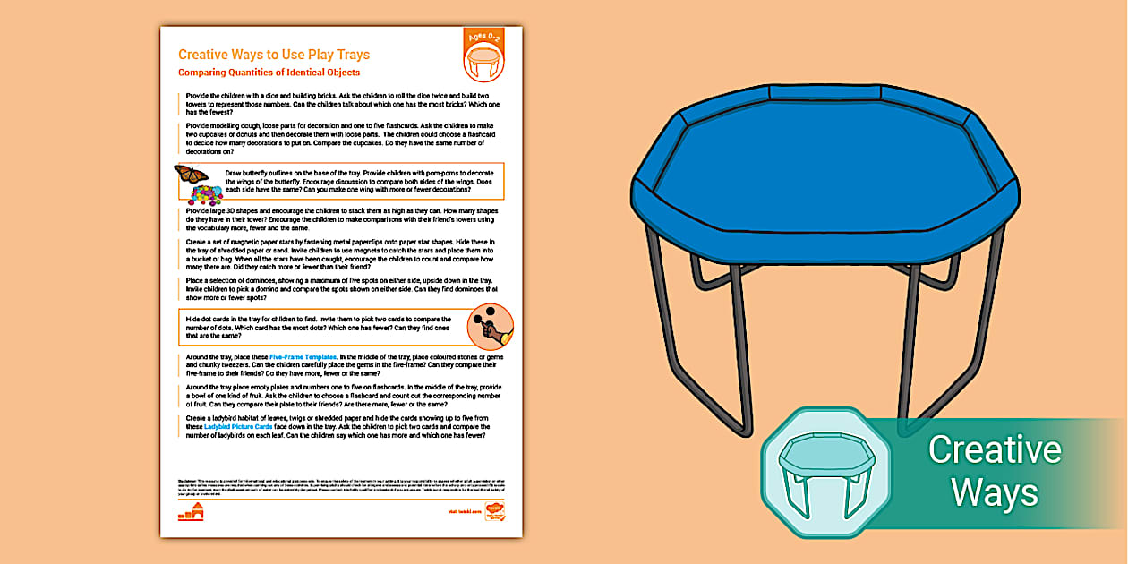 👉 EYFS Play Trays: Comparing Quantities (teacher made)