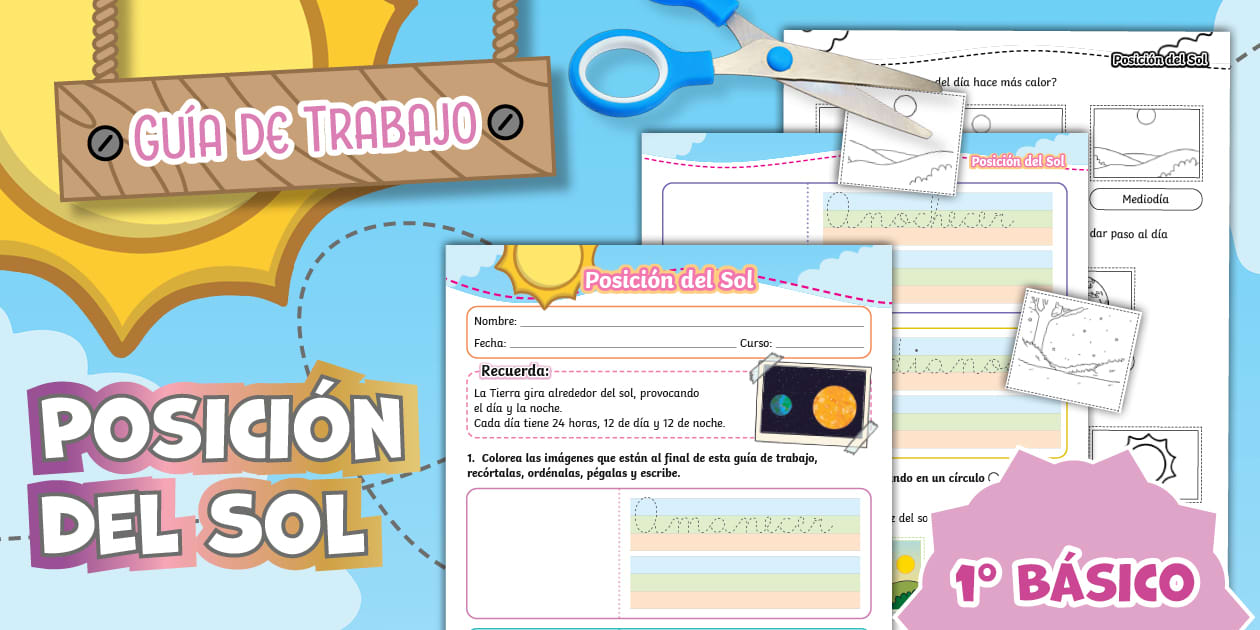 Guía | trabajo | Posición | Sol | Ciencias | Naturales | 1°