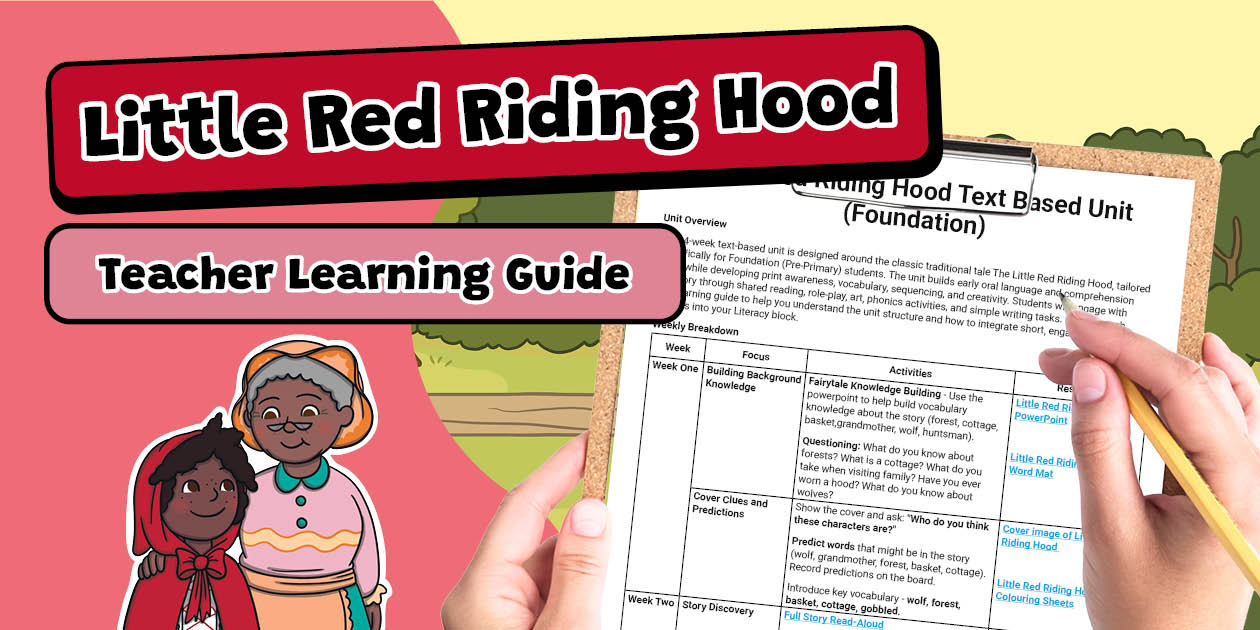 Little Red Riding Hood Text Based Unit Teacher Guide