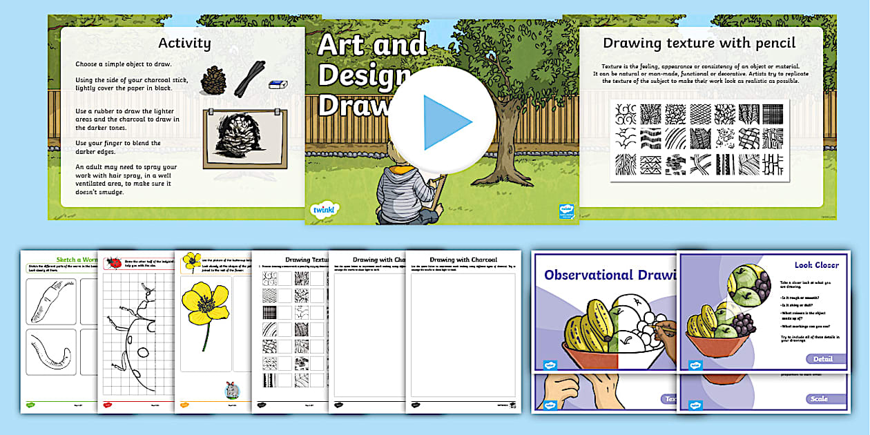 KS1 Observational Sketching Activity Pack (teacher made)