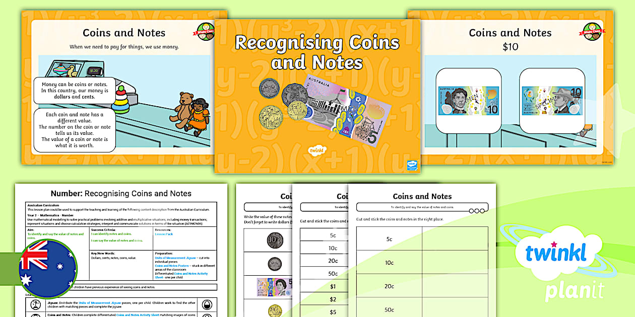 Year 2 Value of Coins and Notes Lesson 1 (teacher made)