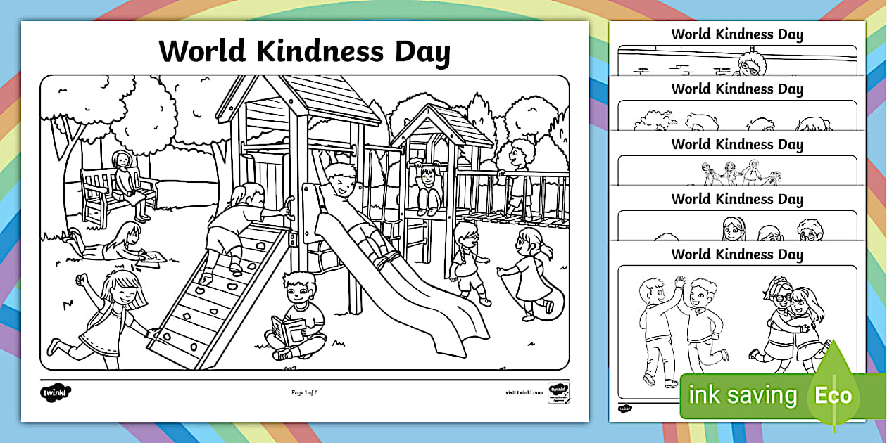World Kindness Day Colouring Pages - World Kindness Day