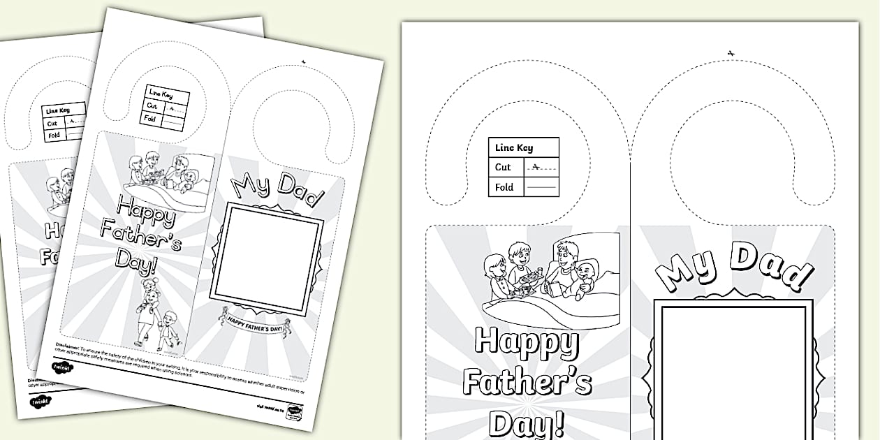 My Dad Door Hanger Worksheet (Teacher-Made) - Twinkl