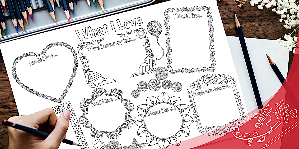 What I Love Valentine’s Day Mindfulness Activity Poster