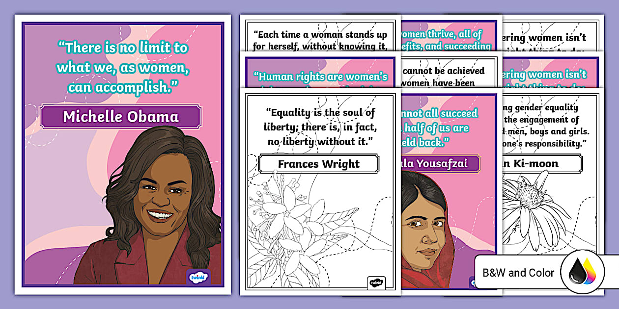 Women's Equality Day Inspirational Quotes Posters