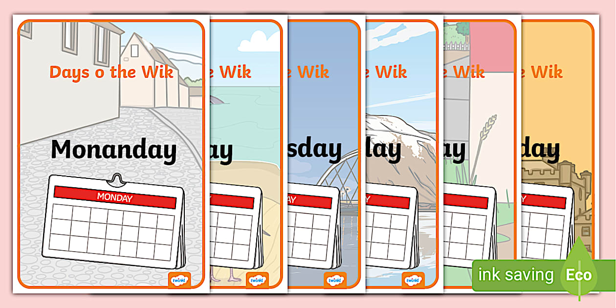 Scots Days of the Week Display Poster (teacher made)