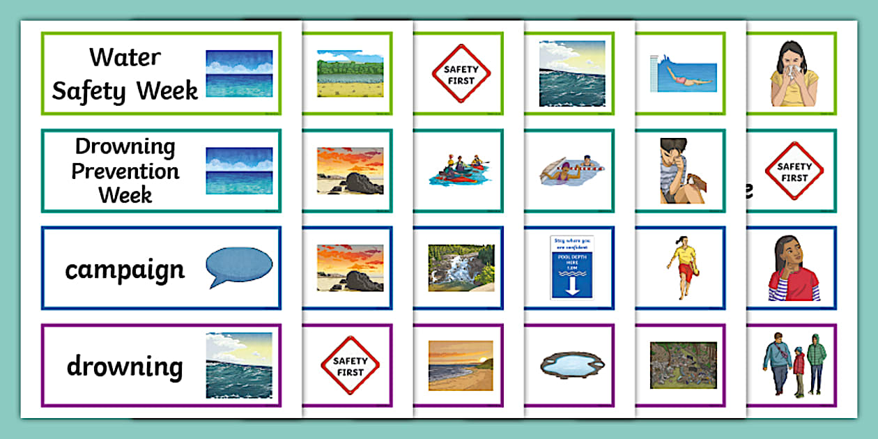 KS2 Water Safety Word Cards