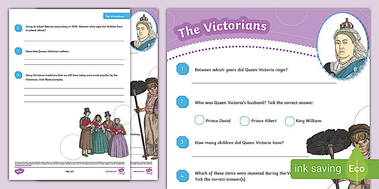 The Victorians Paper Quiz - Twinkl - KS2