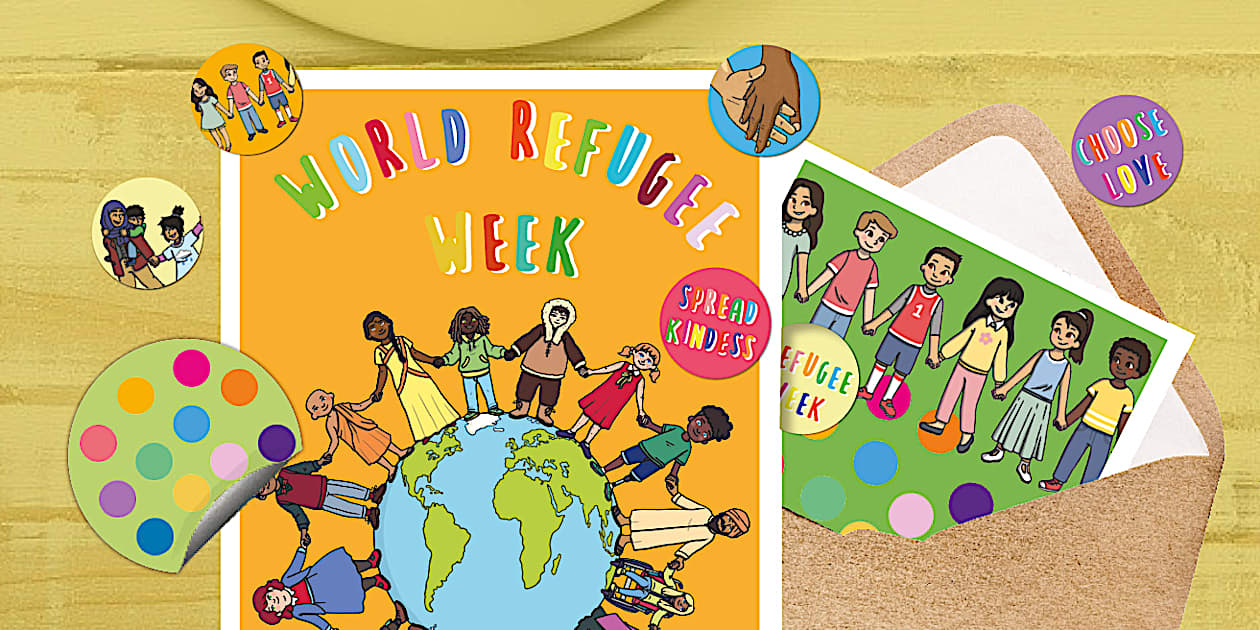 World Refugee Week - Make a Card - Sticker Activity - Twinkl