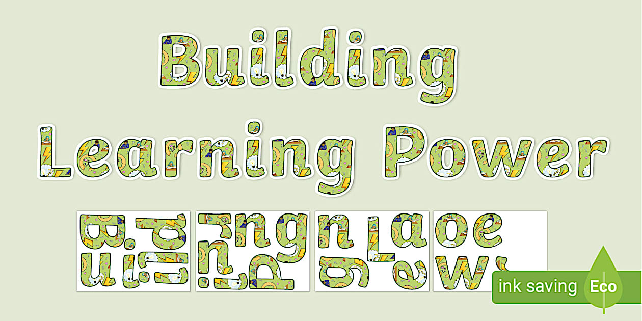 Building Learning Power Display Lettering (teacher made)