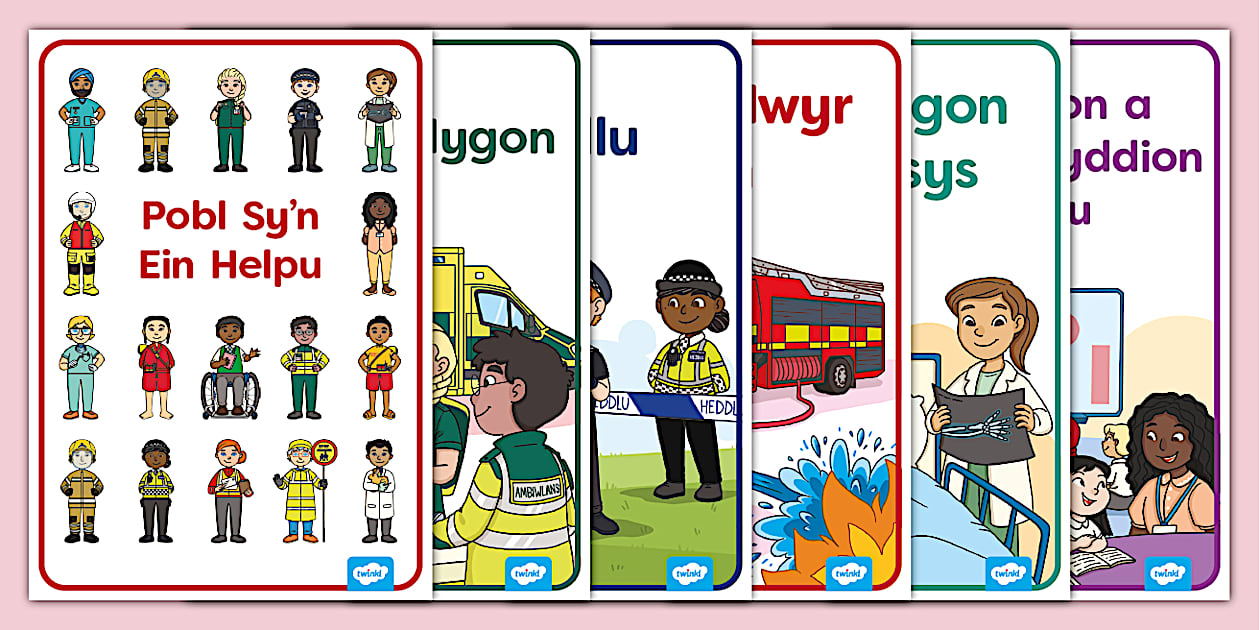 Posteri Arddangos: Dewch i Gwrdd â Phobl Sy'n Ein Helpu