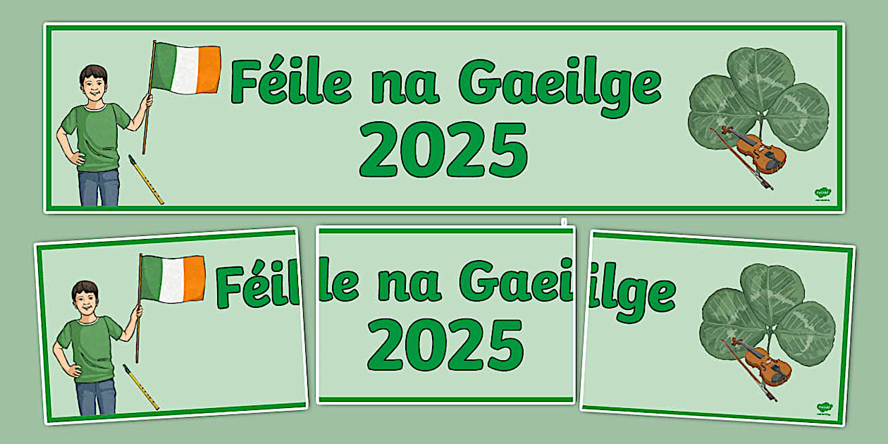 Féile na Gaeilge 12th-16th March 2025 Display Banner Gaeilge