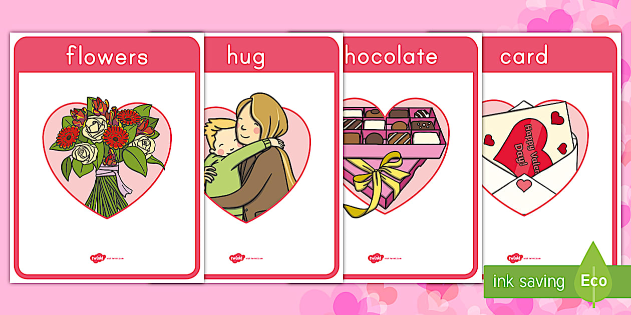 Valentines Vocabulary Posters for Kids | Twinkl USA - Twinkl