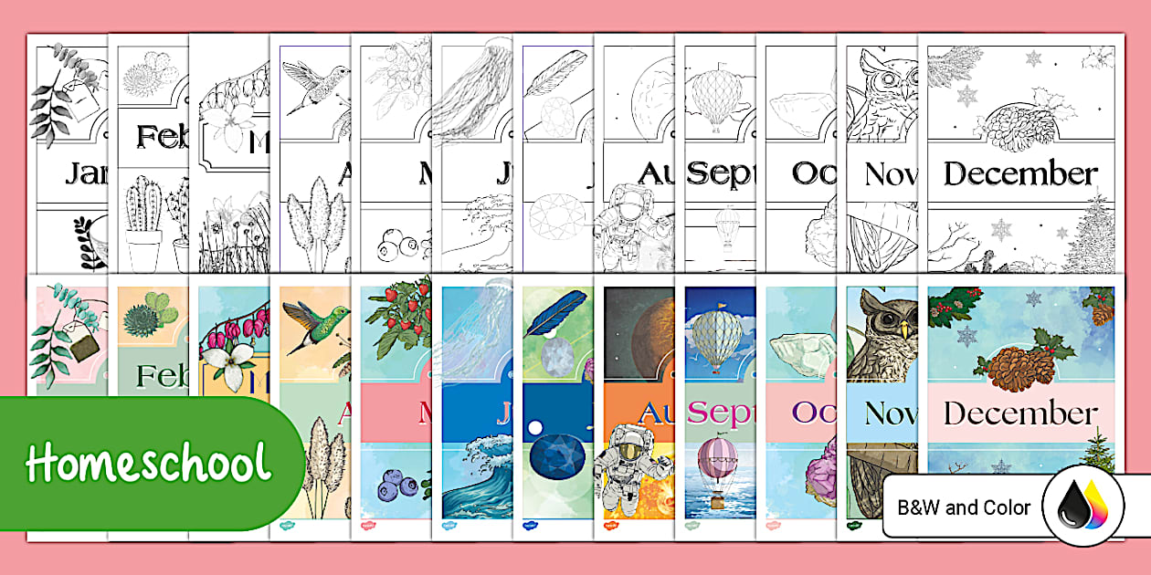 Colorful Monthly Homeschool Planner Pack | Twinkl USA