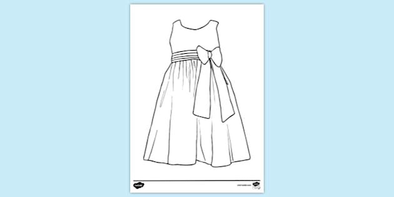 Printable Dress Colouring Page | Colouring Sheets - Twinkl