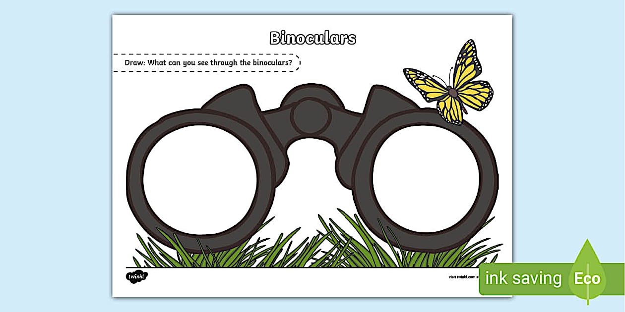 Binoculars Template (teacher made) - Twinkl