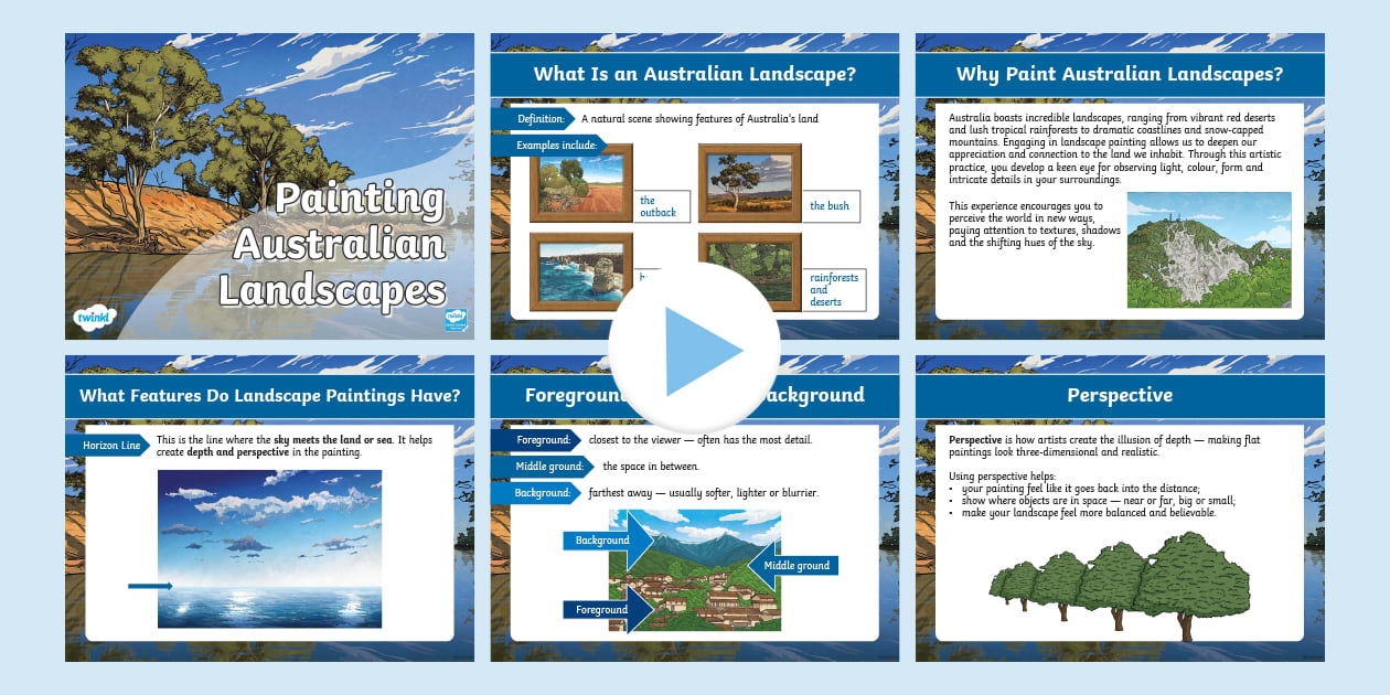 Painting Australian Landscapes PowerPoint (teacher made)