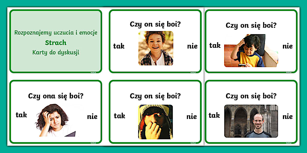 Rozpoznajemy emocje | Strach | Karty do dyskusji