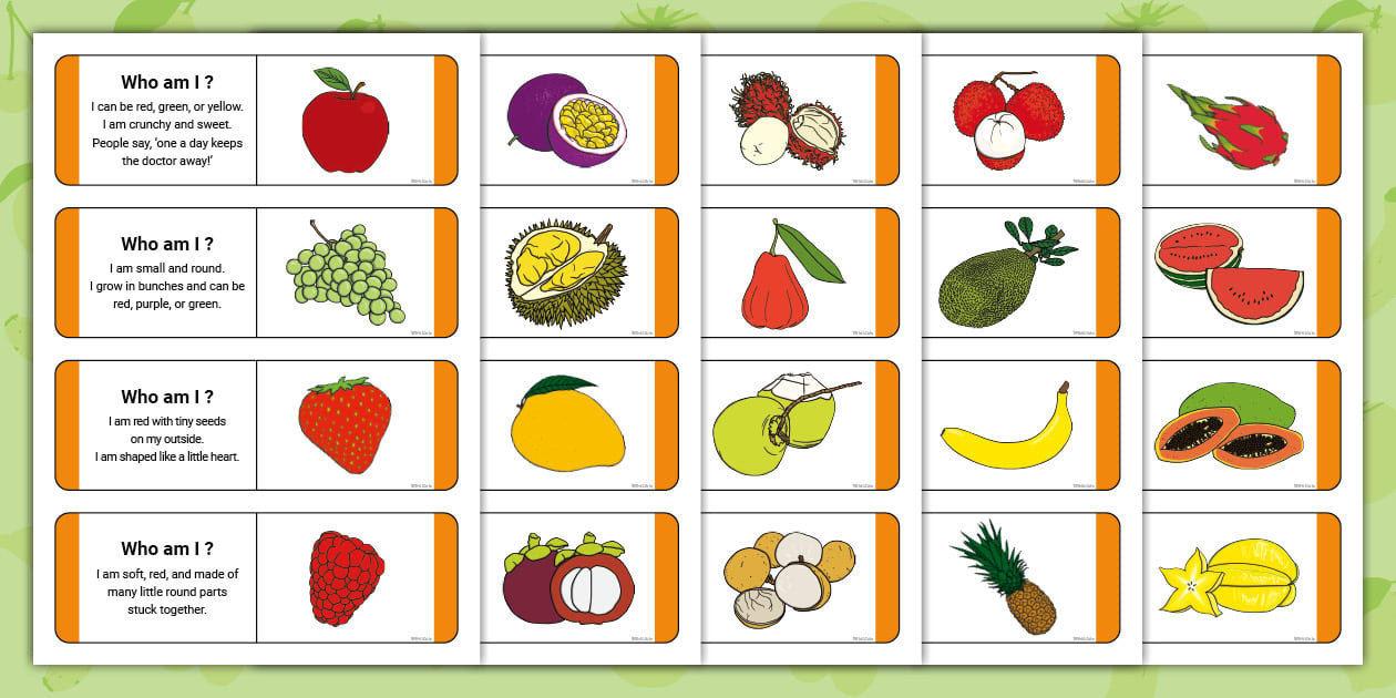 What Am I? Singapore Local Fruits Riddles - Twinkl