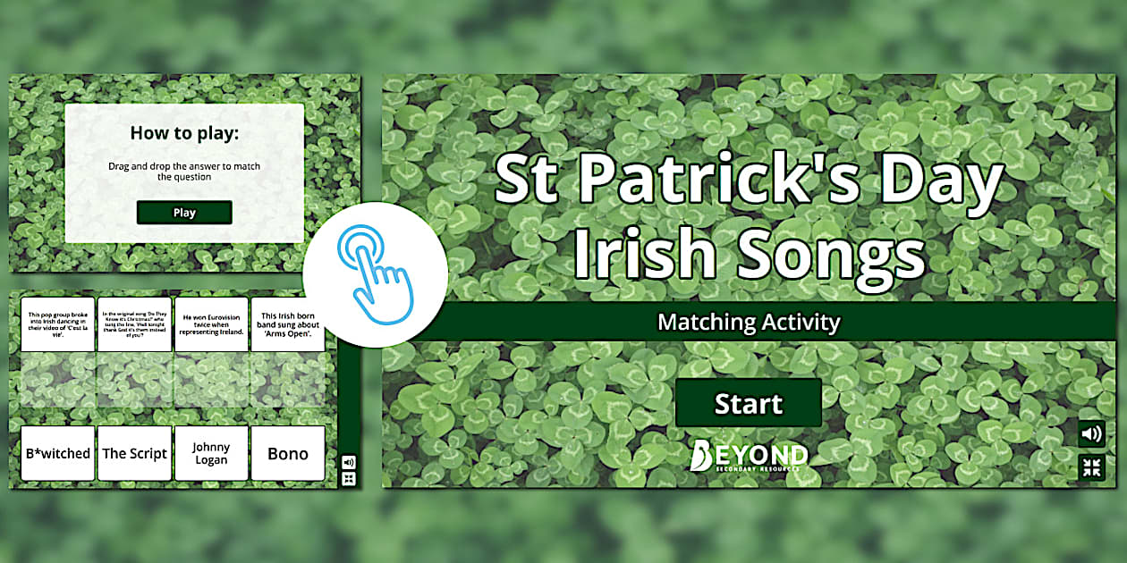 St Patrick's Day Irish Songs Matching Activity | Beyond