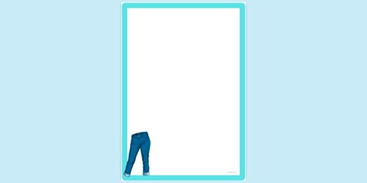 Jeans Outline Page Border | Page Borders | Twinkl - Twinkl