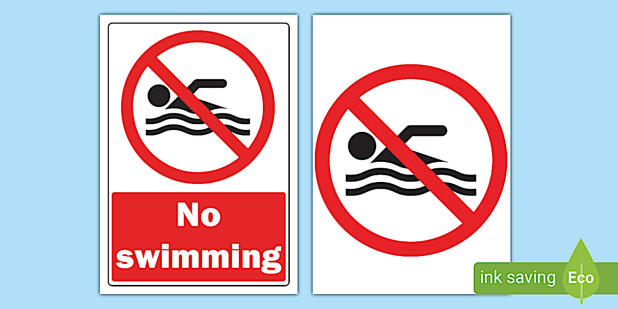 Do Not Swim Sign Posters | Signage | Twinkl (teacher made)