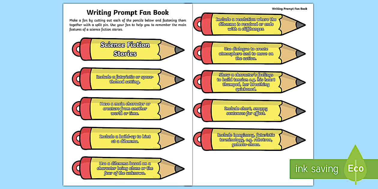 Pencil-Themed Science Fiction Writing Prompts (teacher made)