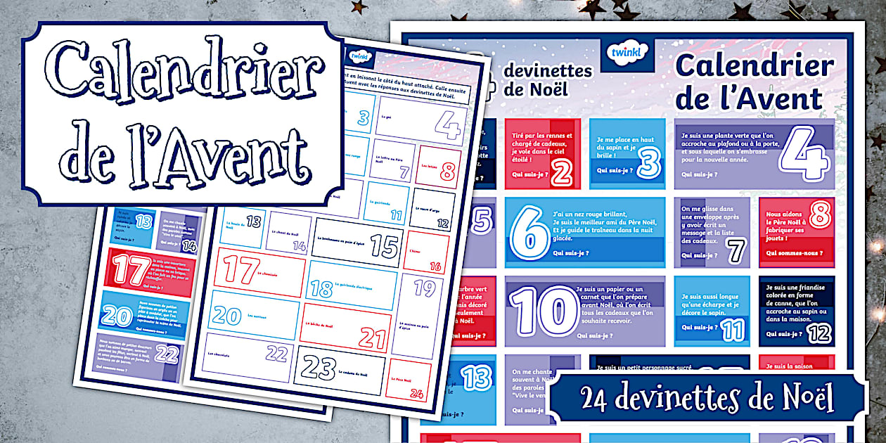 Calendrier de l'Avent : 24 devinettes de Noël