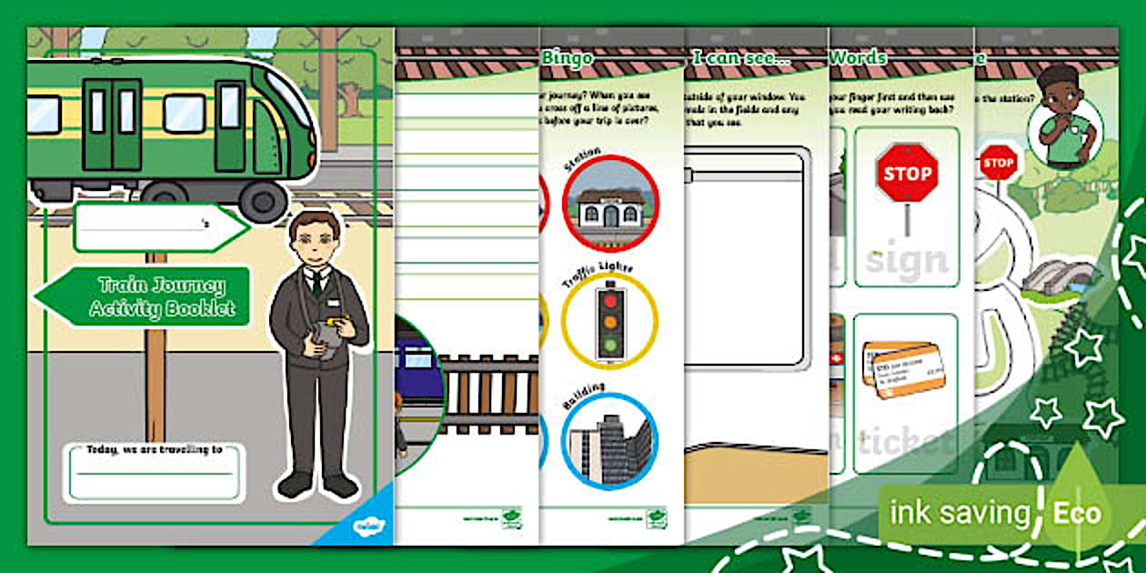 Train Journey Activity Booklet for Early Years - Twinkl